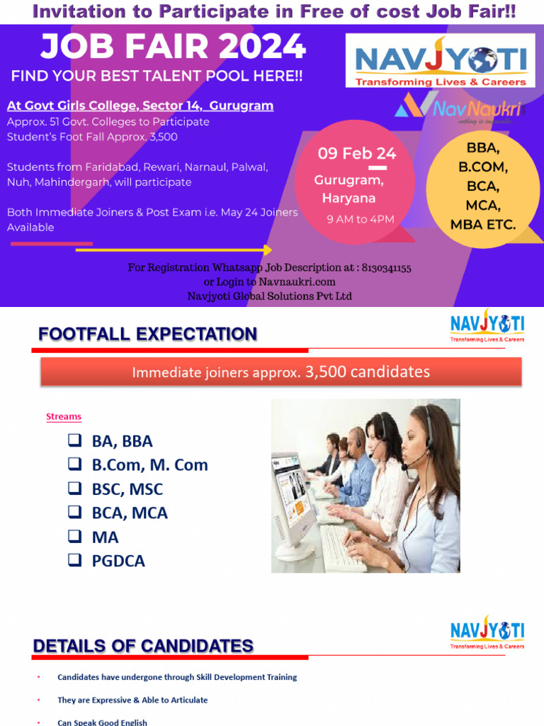 Invitation For Job Fair | PDF | Recruitment | Service Industries