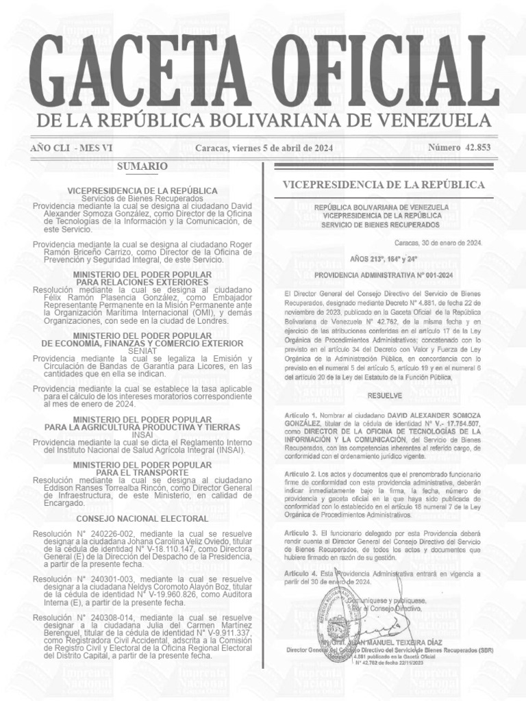 Reglamento Interno del INSAI en Venezuela | PDF | Gobierno