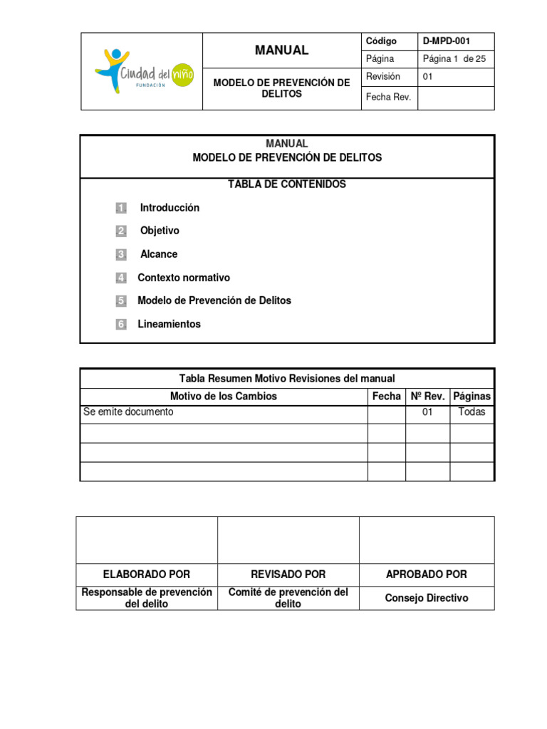 (D-MPD-001) Manual MPD 28.08.2022 | PDF | Violación | Abuso sexual