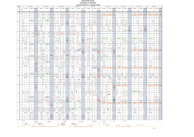 2022-23 Online Class Timetable | PDF