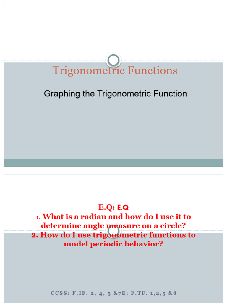 Y12mathsTrig Graphs Tm1 | PDF | Trigonometric Functions | Trigonometry