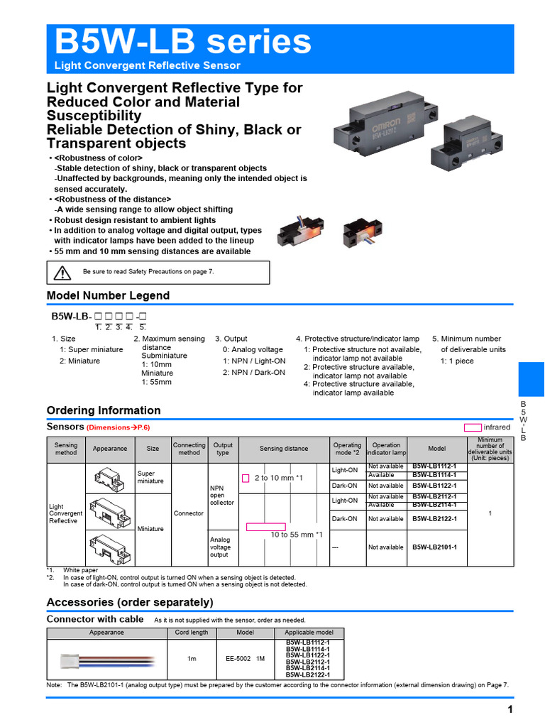 B5W-LB Series | Download Free PDF | Power Supply | Bipolar Junction ...