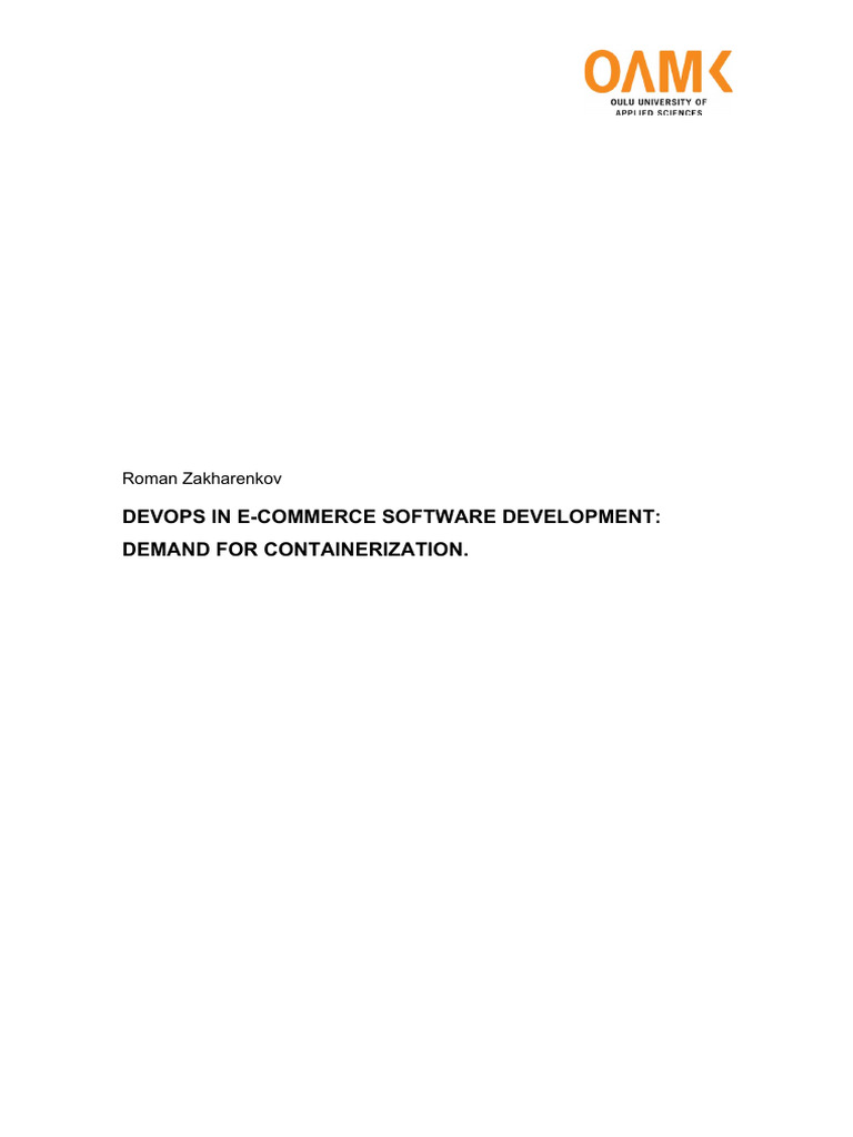 DevOps & Containerization in E-commerce | PDF | Version Control | Cloud Computing
