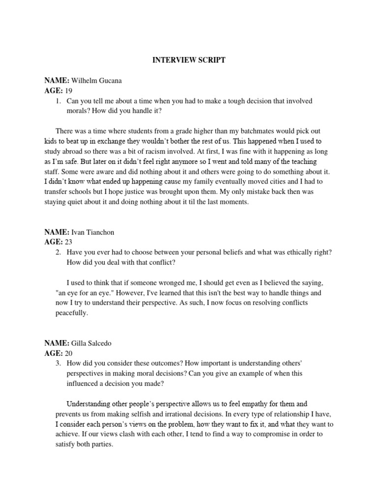 Interview Questions | PDF | Self-Improvement | Wellness