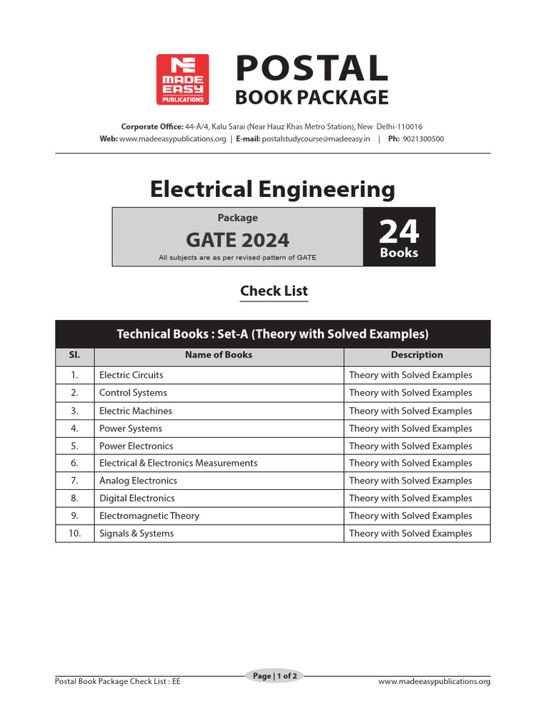 Postal: Electrical Engineering | PDF | Electronics | Electrical Engineering