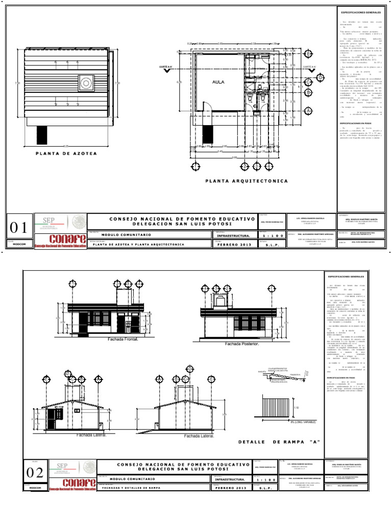 Planos Modulo Comunitario | PDF | Acero | Hierro