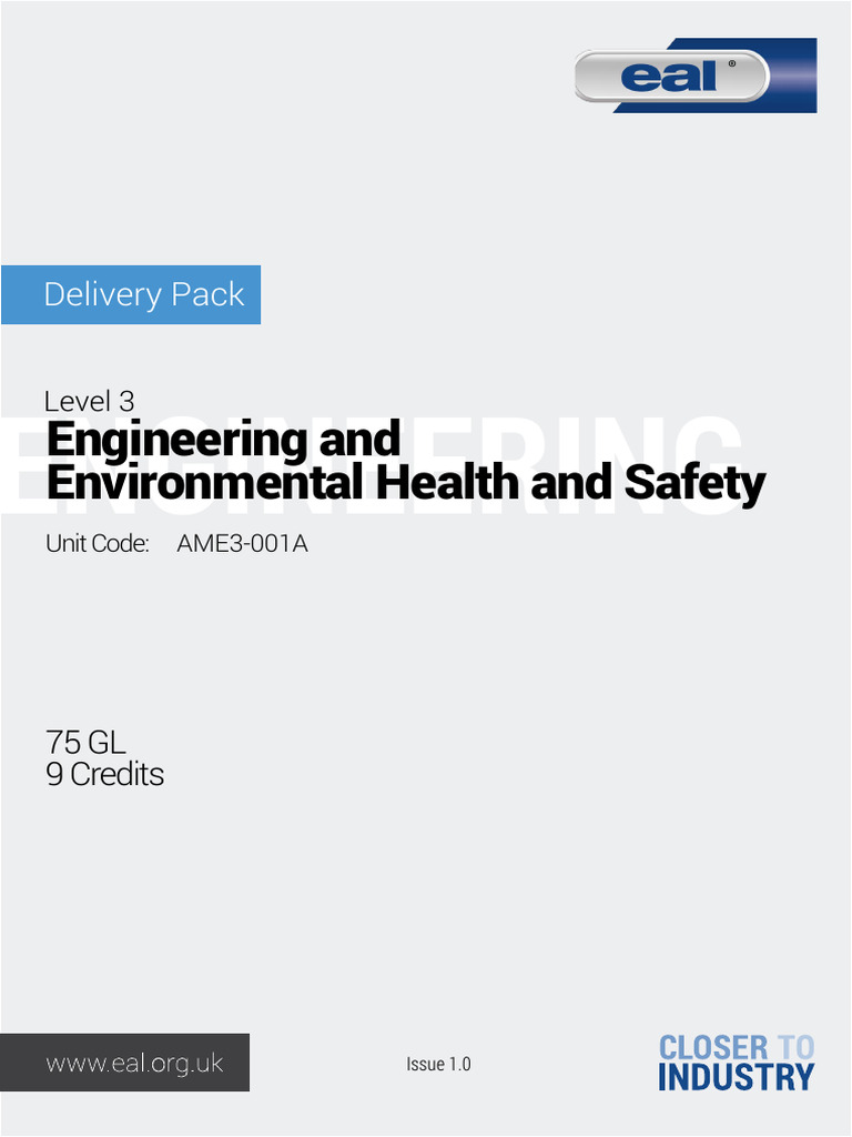 Eal Ame3 001a DP Issue 1 1016 | PDF | Occupational Safety And Health ...