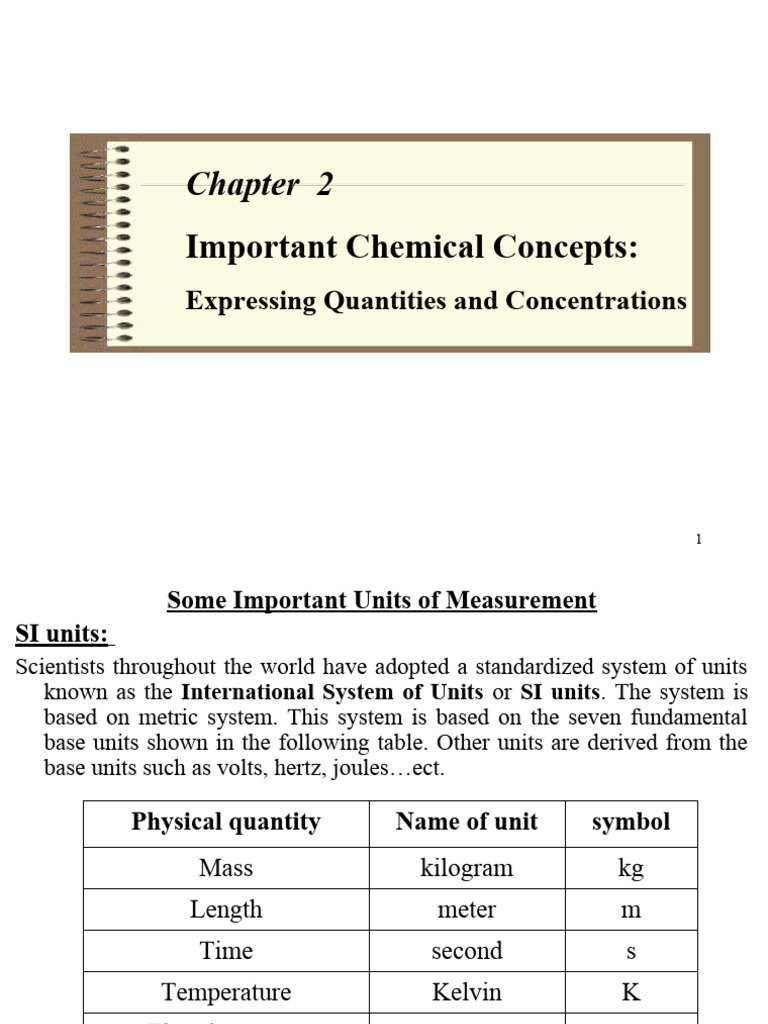 Molar Concentration and Molarity Explained | PDF | Mole (Unit) | Molar ...