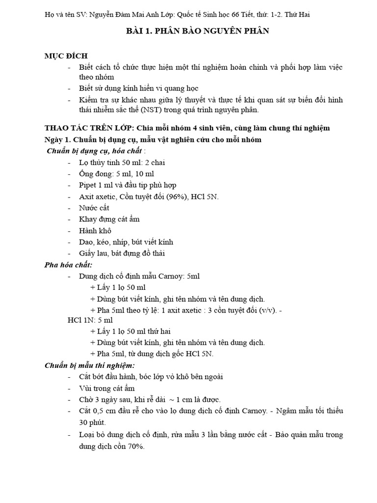 Thuc Hanh DTH 1 | PDF