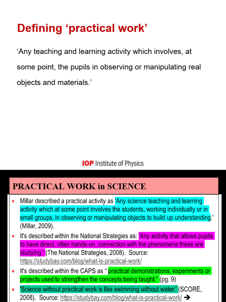 Lesson 11 Mar 2024 - Assessing Practical Work | PDF | Experiment | Science