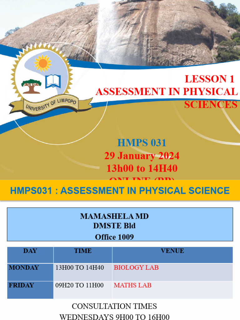 Introduction To Assessment In Physical Sciences Pdf Educational