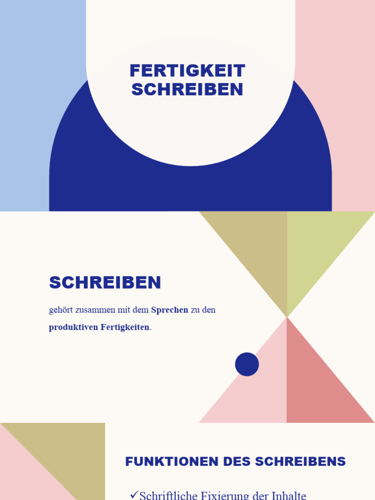 Fertigkeit Schreiben | PDF