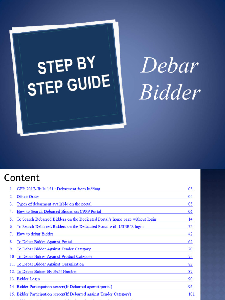Debar Manual | PDF