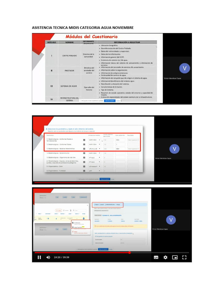 Asistencia Tecnica Midis Categoria Agua Noviembre Informe Fed | PDF
