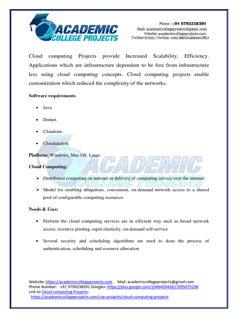 Cloud Computing Projects Download Free Pdf Cloud Computing Computing 6308
