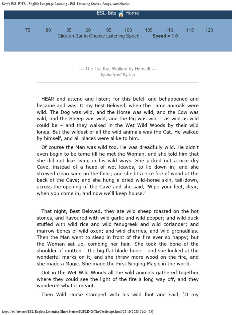 The Cat That Walked by Himself | PDF | Cats