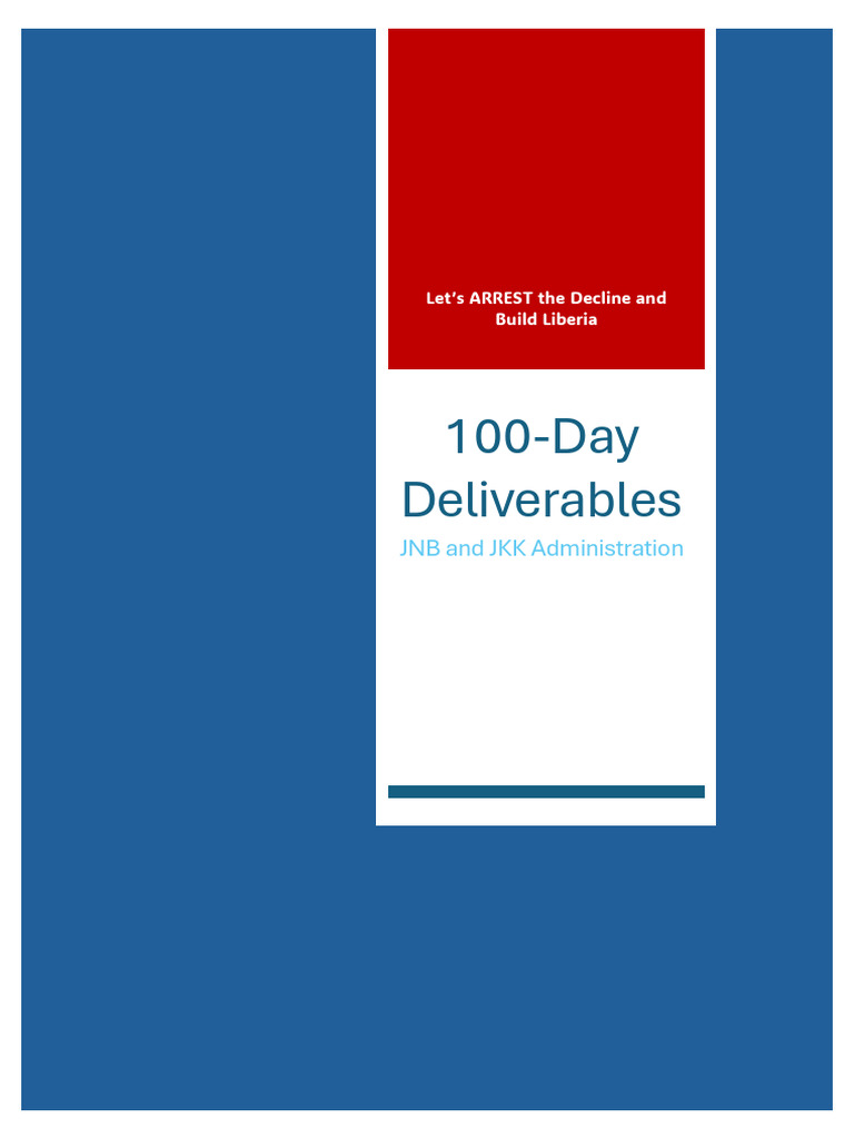 100 Day Deliverables Final | PDF | Cost Of Living | Governance