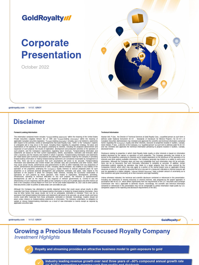 corporate-presentation | PDF | Mining | Market Liquidity