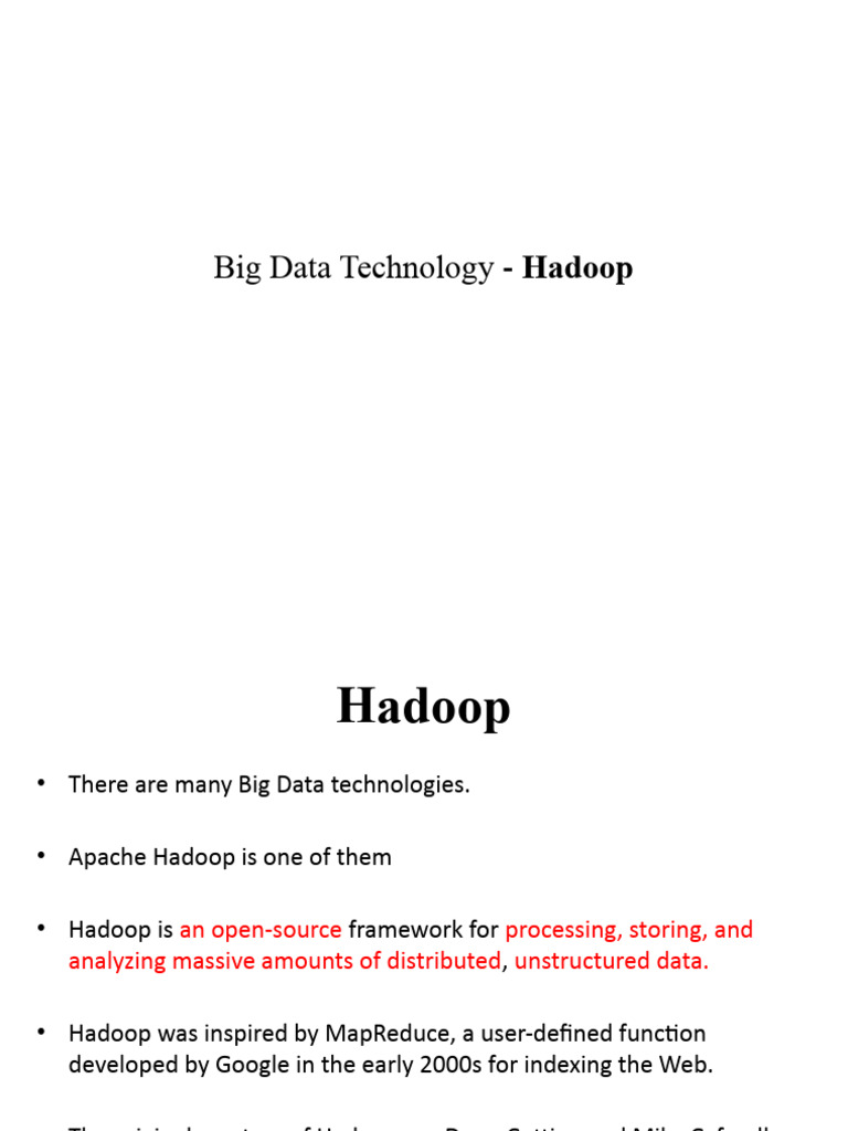 Unit 3 - Hadoop | PDF | Apache Hadoop | Map Reduce Unit 3 - Hadoop | PDF | Apache Hadoop | Map Reduce
