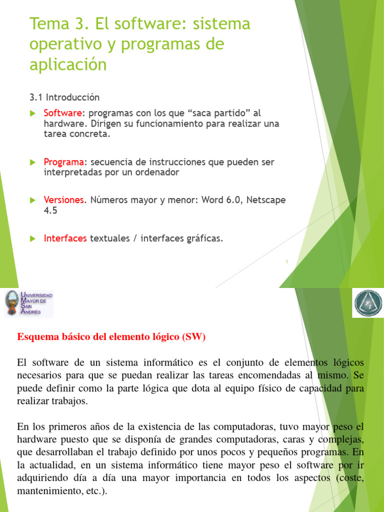 Tema3 software | PDF | Sistema operativo | Hardware de la computadora