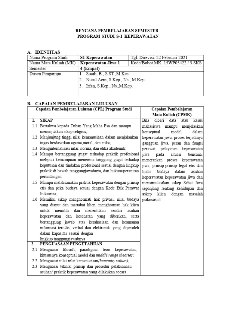 RPS Kep Jiwa 1 | PDF