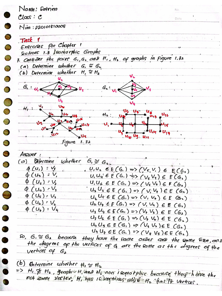 Satrina_Task 1 Graph Theory | PDF