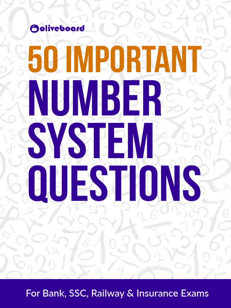 Important Number System Ques | Download Free PDF | Odds | Numbers