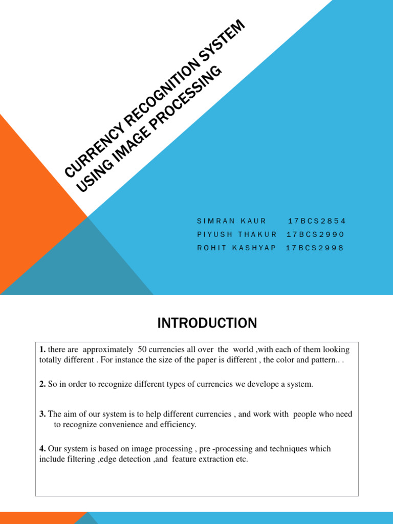 Currency Recognition System Using Image Processing Pdf Image Image Scanner