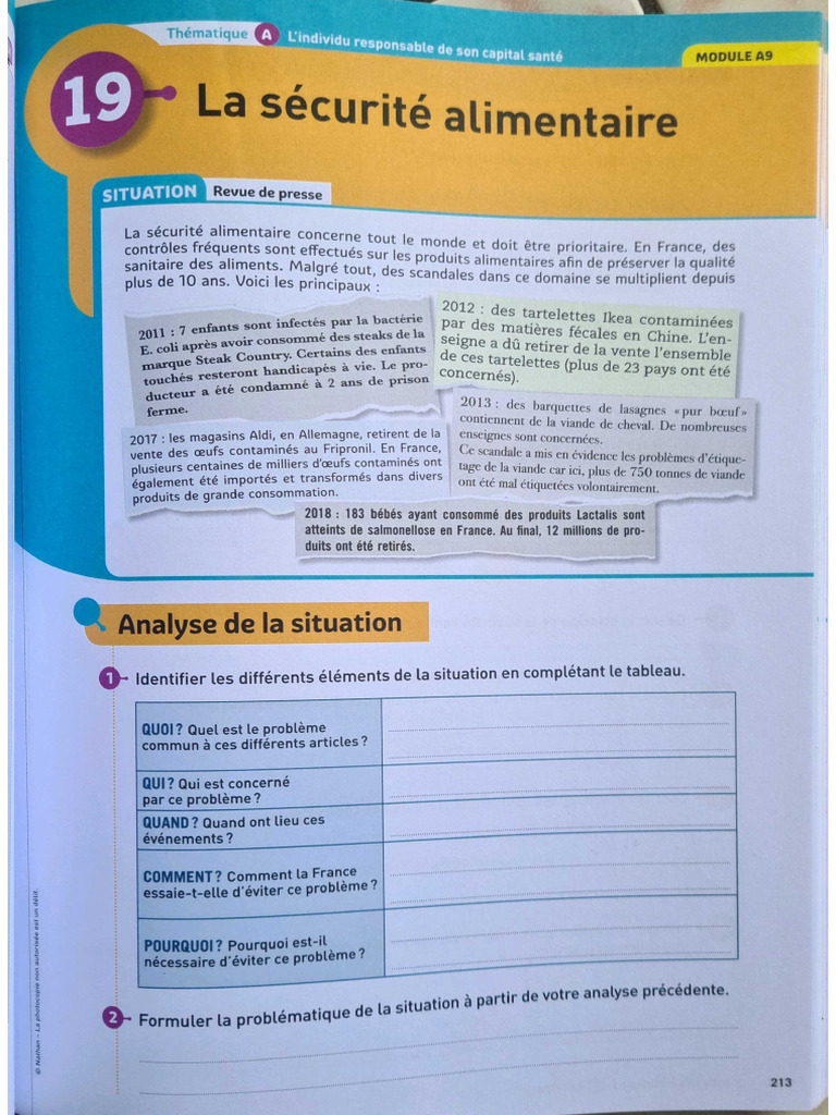 Séquence 3 - La Sécurité Alimentaire | PDF