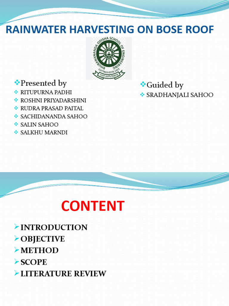 Rainwater Harvesting Techniques | PDF | Water | Environmental Technology