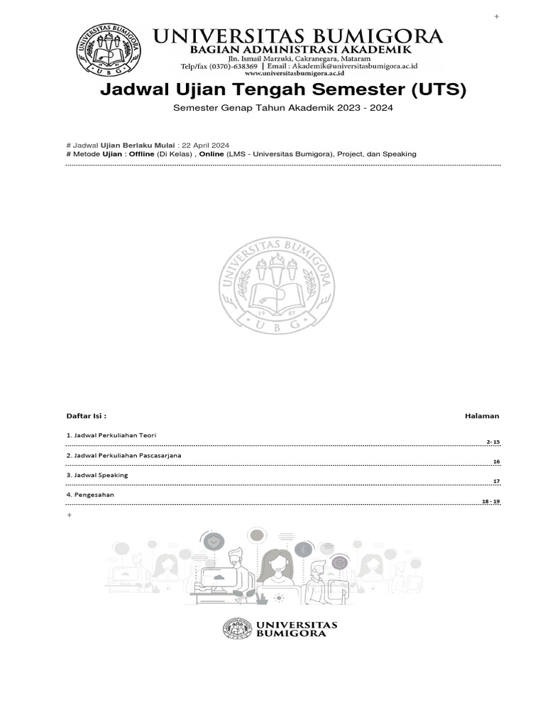 Jadwal Ujian (Teori) Genap 2023 - 2024 | PDF