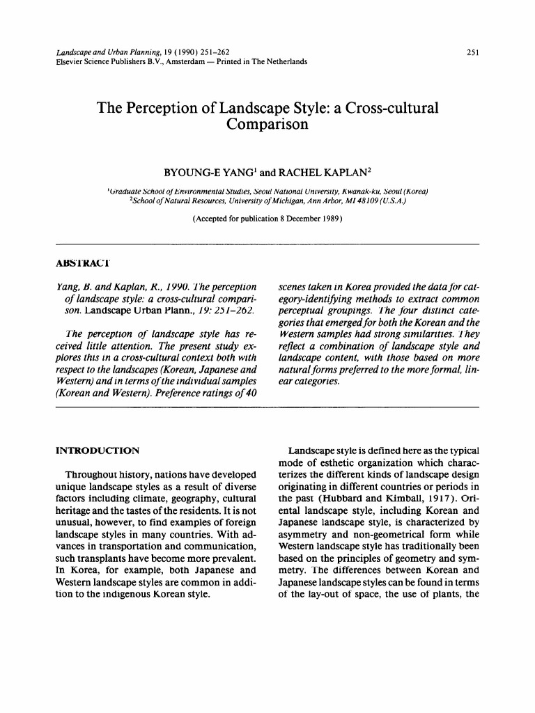 Cross-Cultural Landscape Perception | PDF | Landscape | Earth Sciences