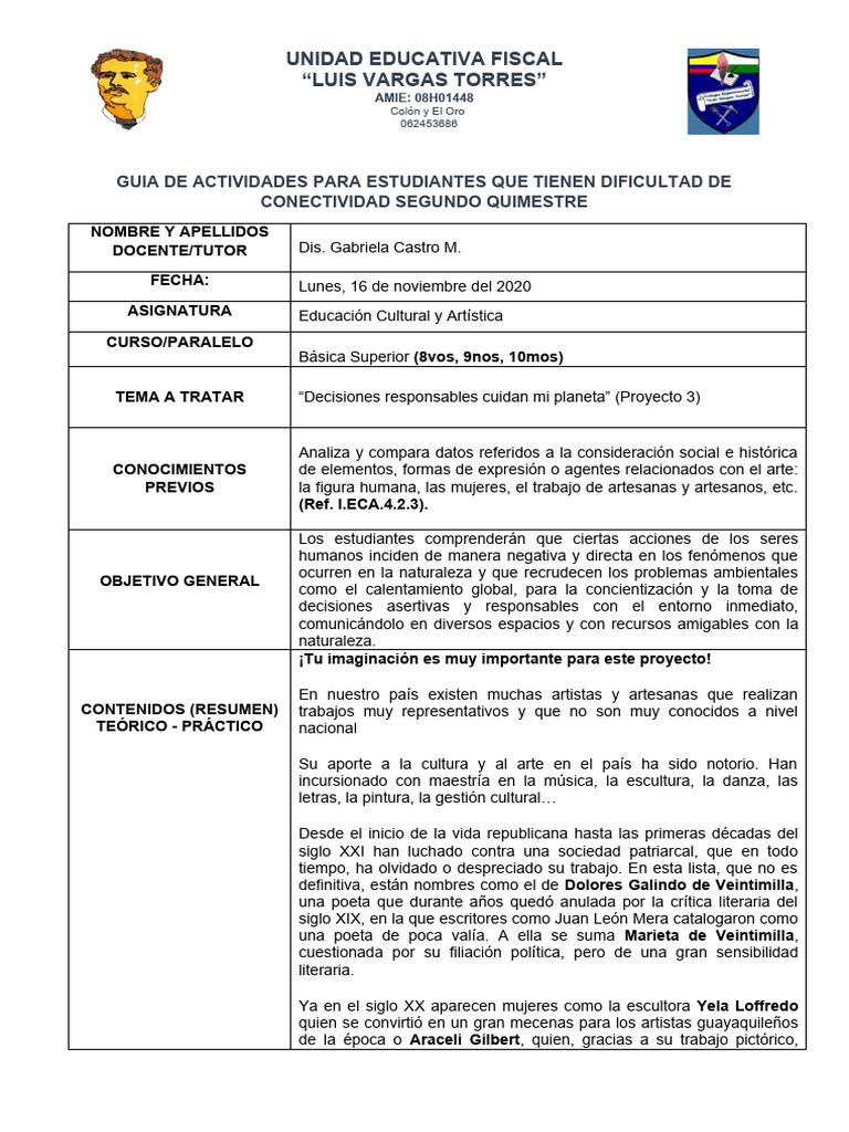 Guia de Actividades Semana 2 - 2Q | PDF