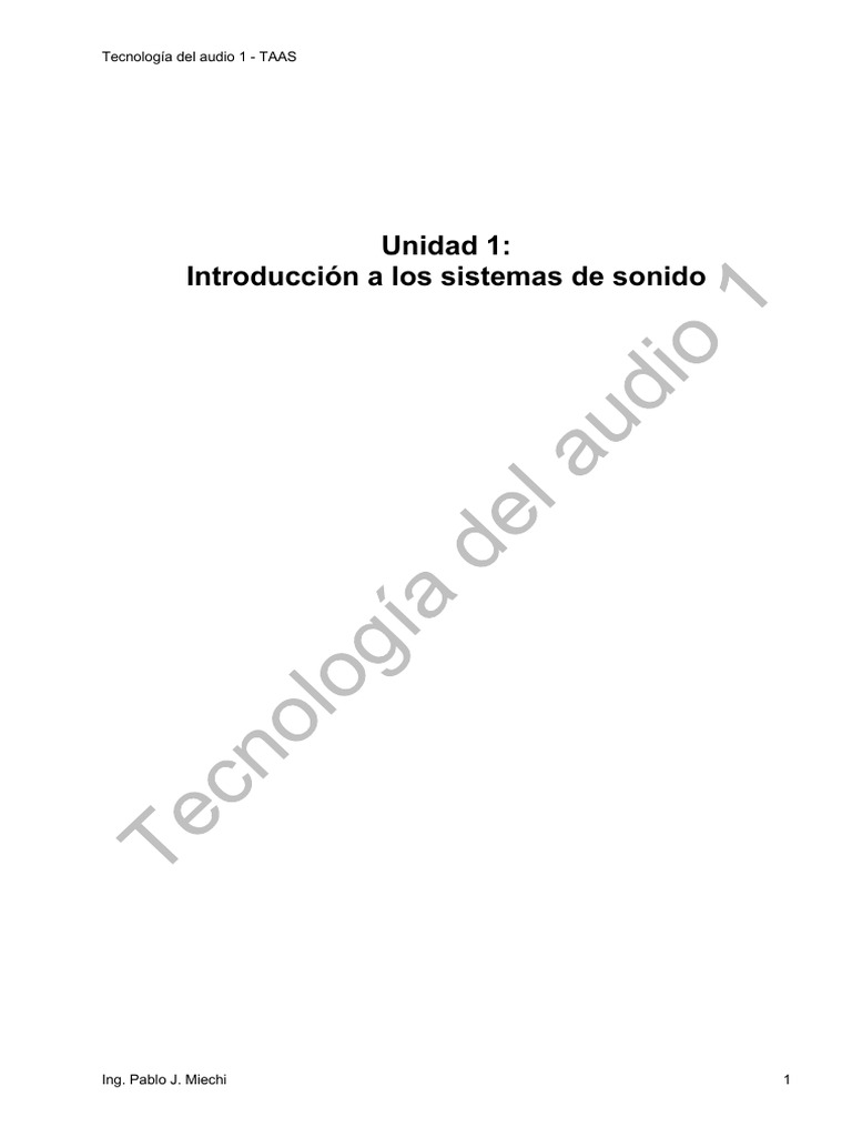 Introducción A Los Sistemas de Sonido - 2022 | PDF | Decibel | Altoparlante
