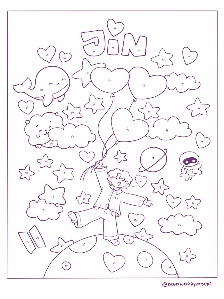 Jin Color Me by Dontworrymochi. | PDF