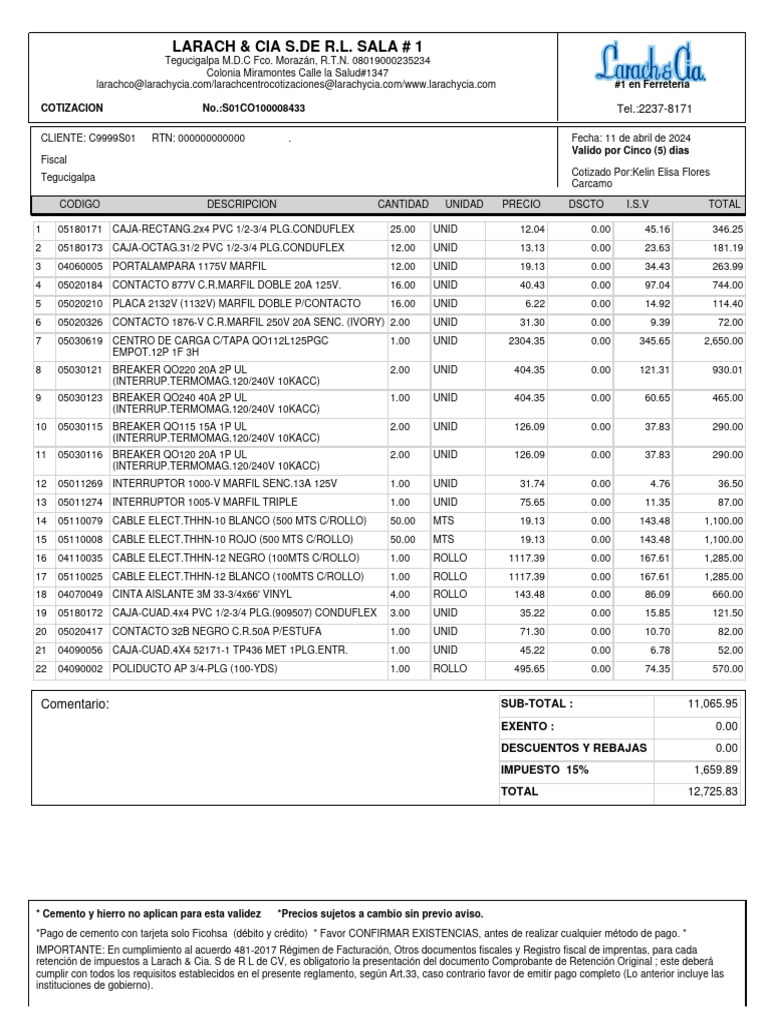 larach-cia-s-de-r-l-sala-1-1-en-ferreter-a-cotizacion-no