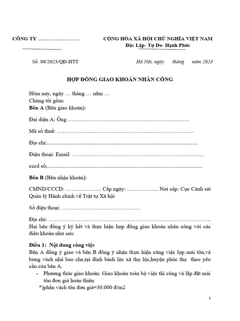 H P Đ NG Giao Khoán | PDF