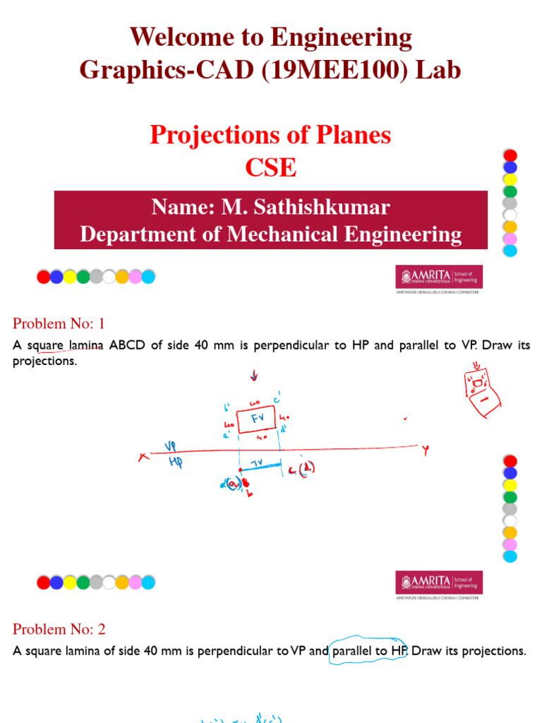 Projection of Planes | Download Free PDF | Geometry | Elementary Geometry