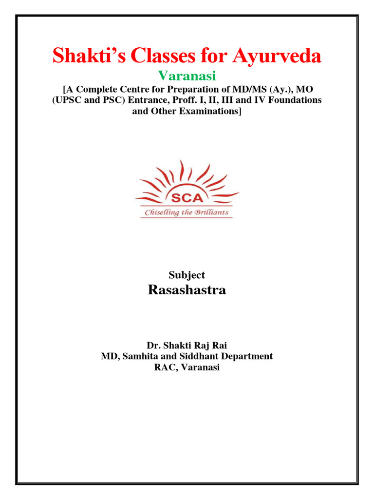 Rasa Shastra Notes | Download Free PDF | Chemical Substances ...