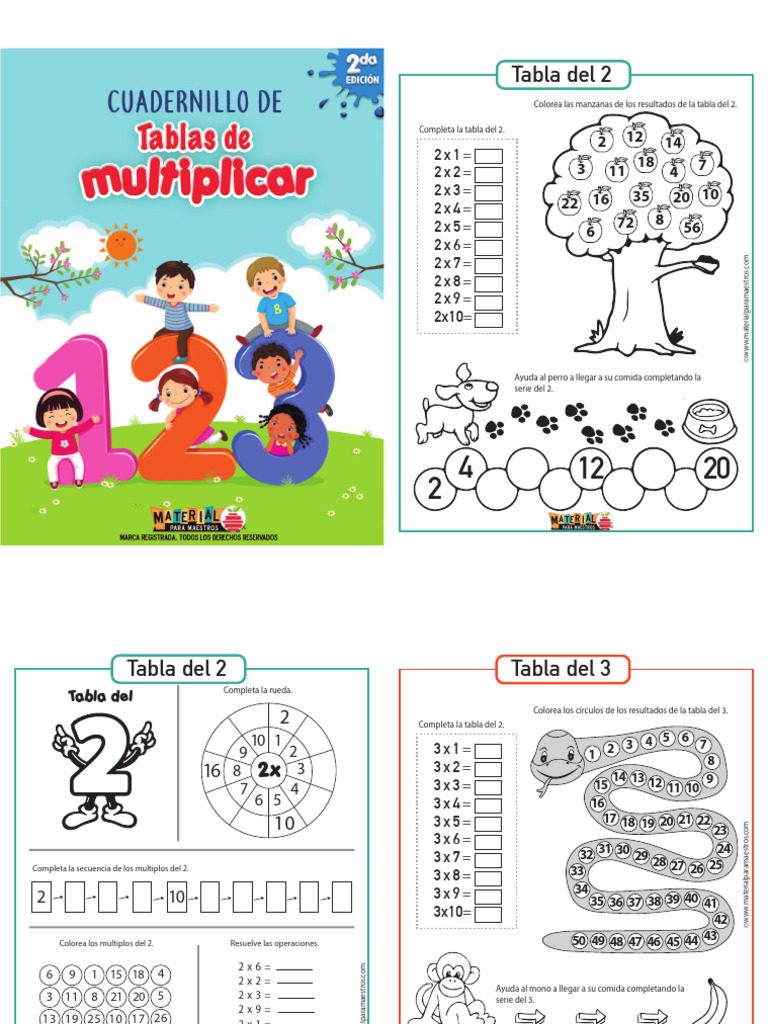 Cuadernillo Tablas de Multiplicar | PDF