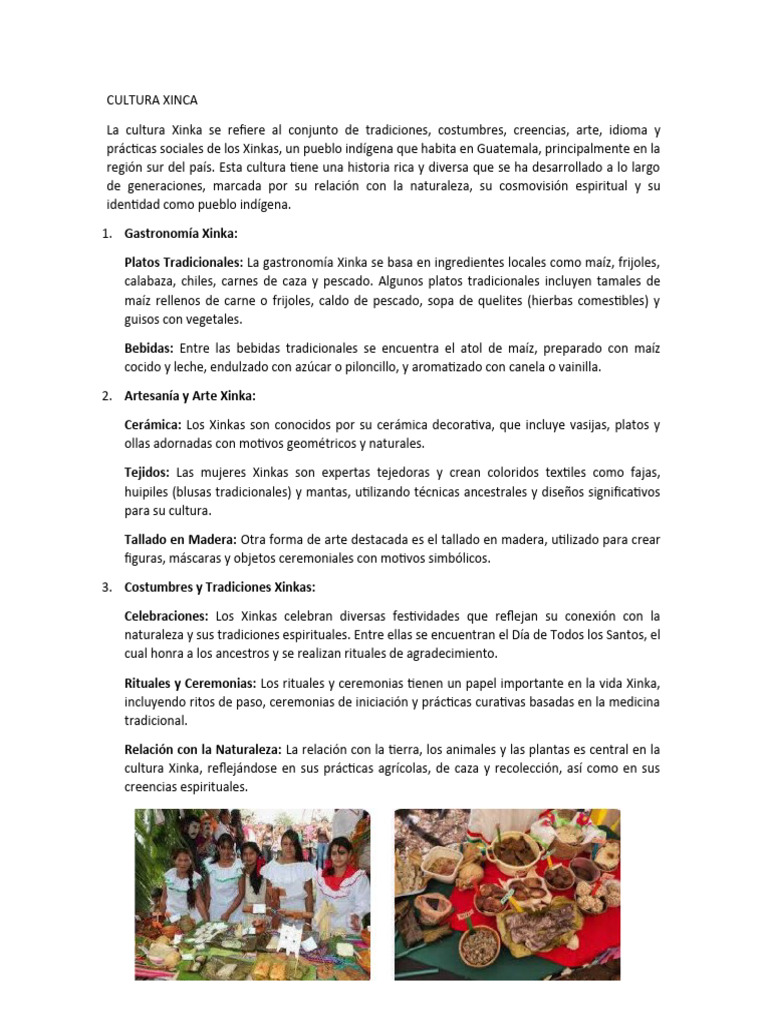 Costumbres y Tradiciones del Pueblo Xinca | PDF | Civilización maya | Maíz
