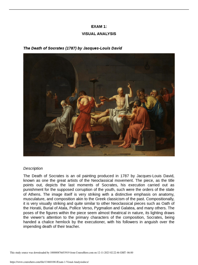 Exam 1 Visual Analysis | PDF | Socrates