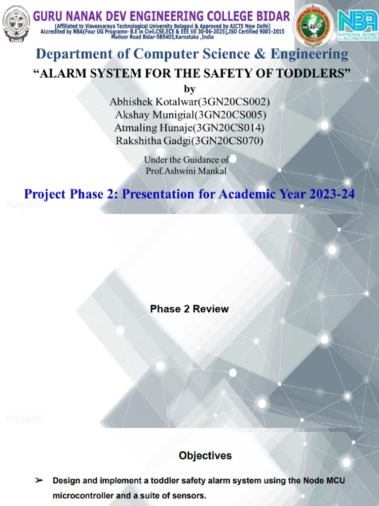 Alarm system for the saftey of toddlers ppt | PDF | Sensor | Safety