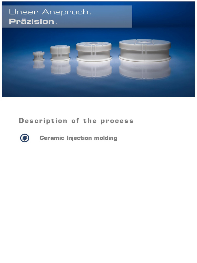 Description of The Process - Ceramic Injection Molding | PDF ...