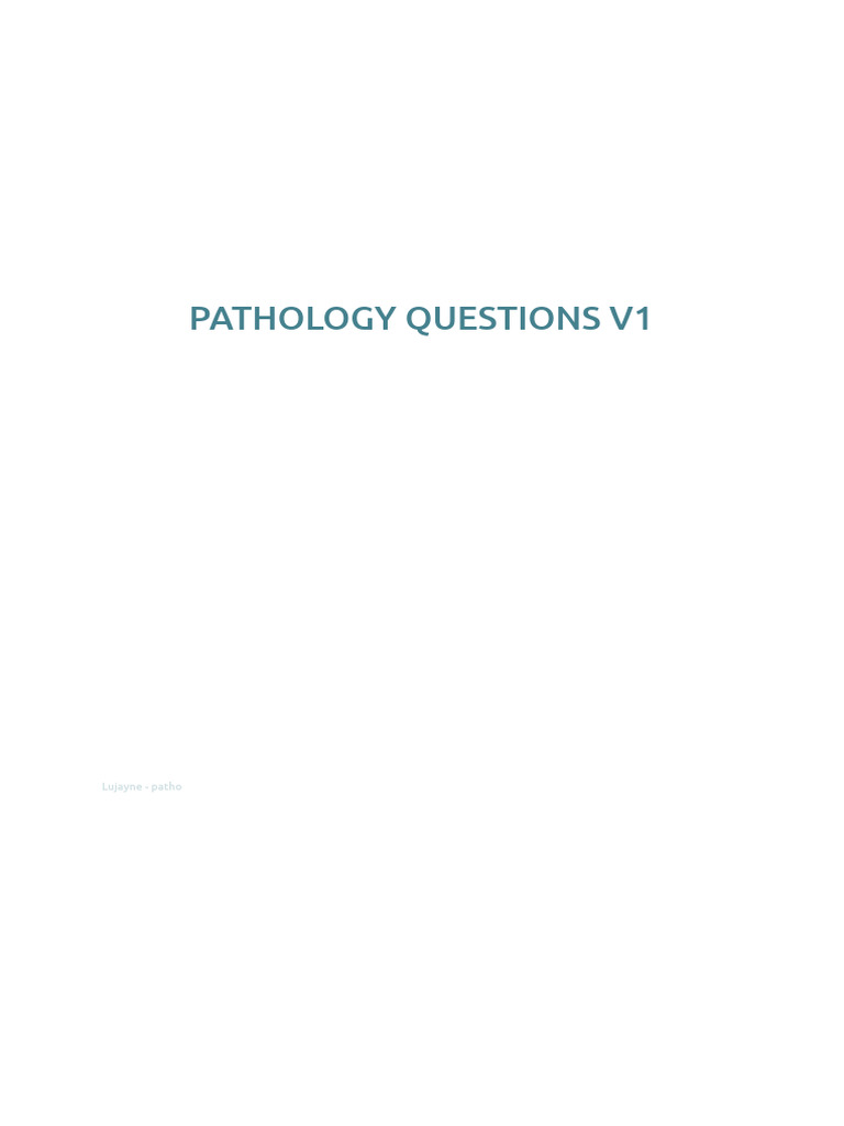 PATHOLOGY MCQ 2 | PDF | Cancer | Metastasis