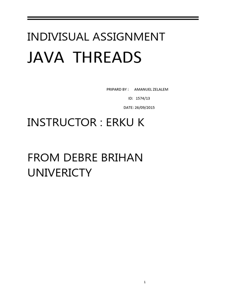 Amanue Zelalem | Download Free PDF | Process (Computing) | Thread (Computing)