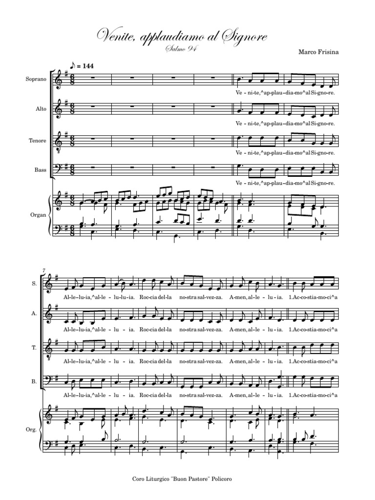 Venite, Applaudiamo Al Signore | PDF