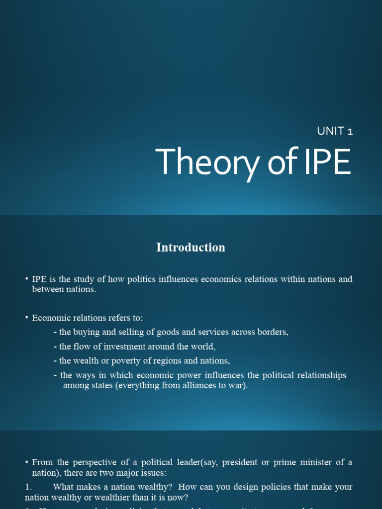ITO - Theory of IPE | PDF | Marxism | Communism