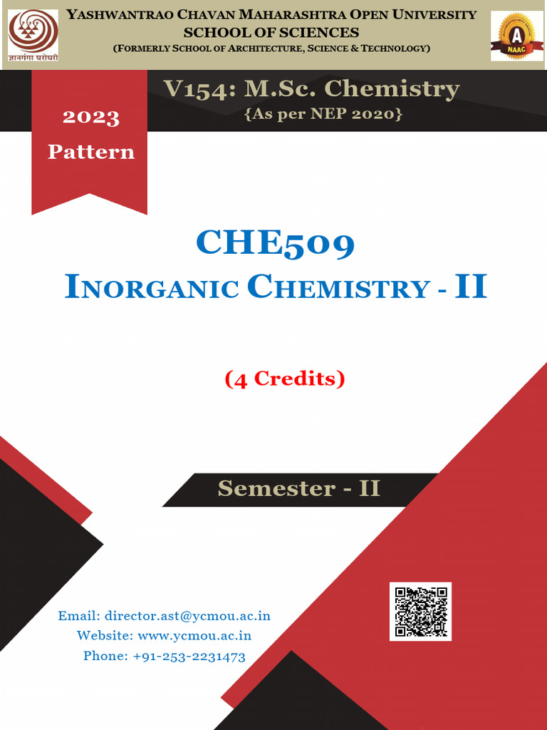 CHE509 Inorganic Chemistry - II | PDF | Coordination Complex | Ligand