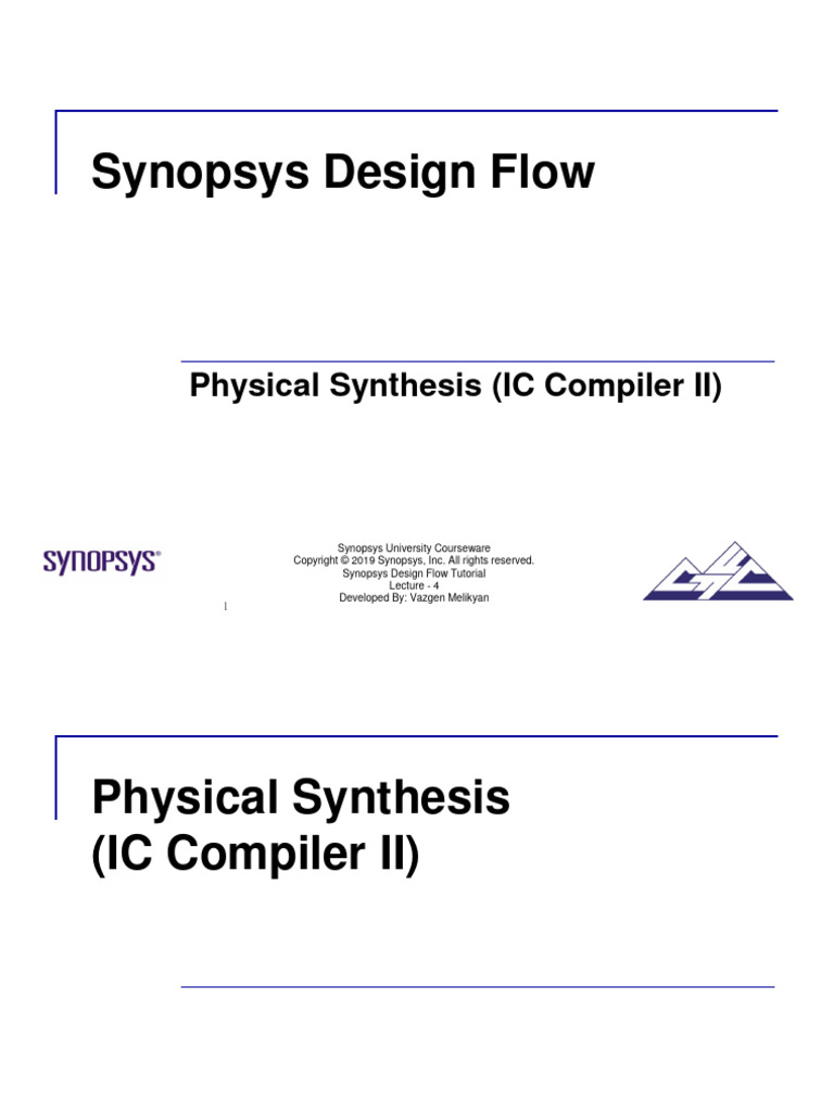W5 ICC2 Physical Synthesis | PDF | Logic Synthesis | Design